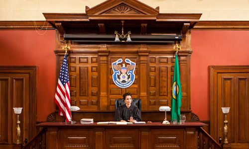Courtroom Judge Desk