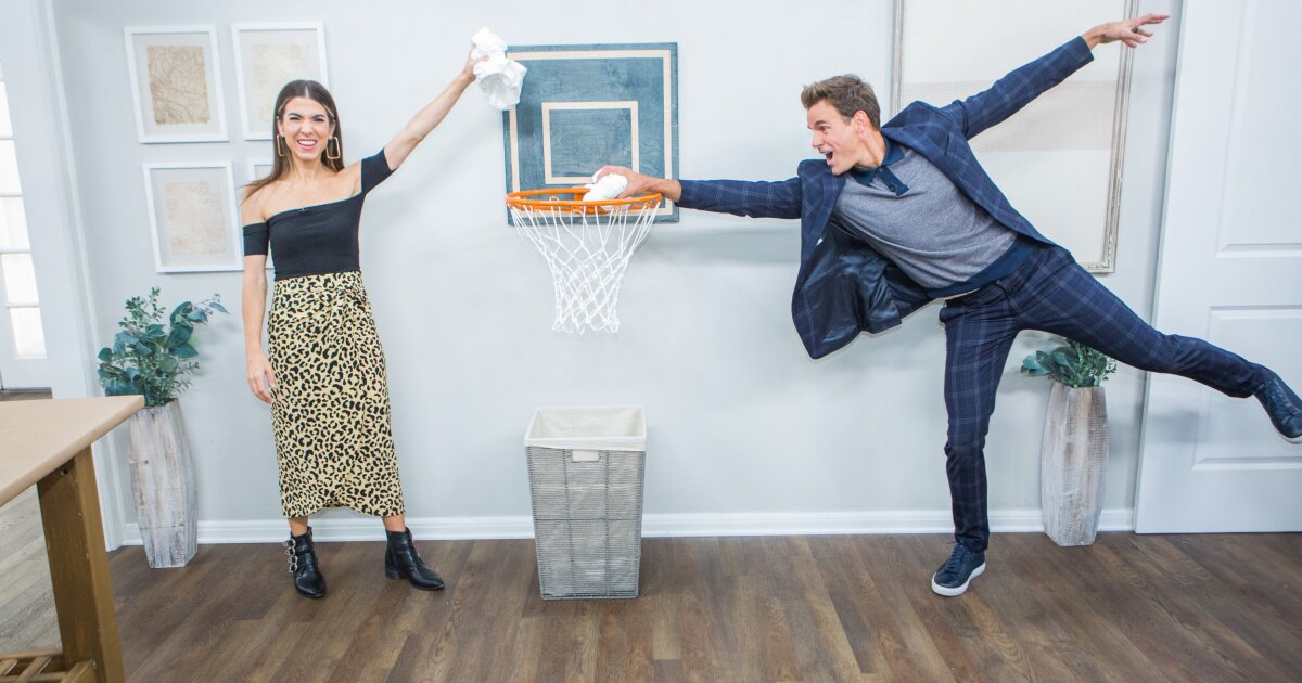 DIY Basketball Hoop Hamper - Home & Family